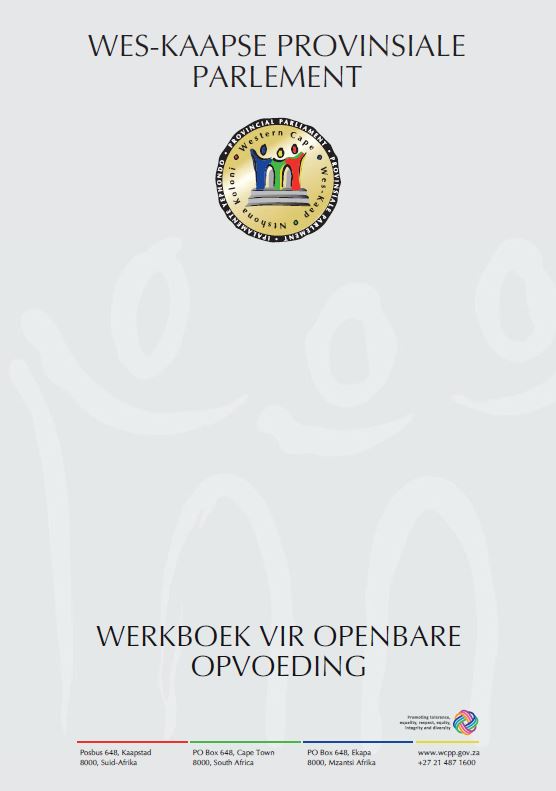 Werkboek vir Openbare Opvoeding | wcpp